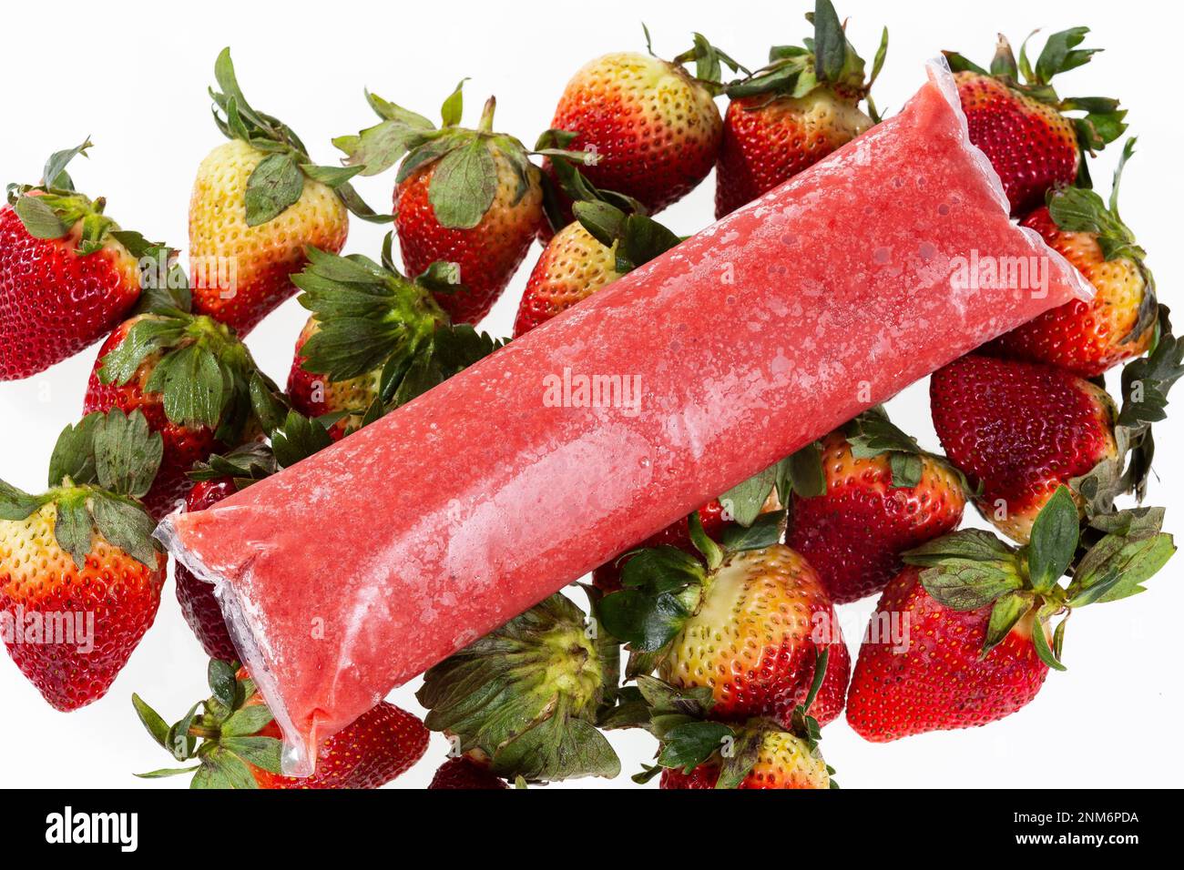 Tasty Pulp Of Fruit Frozen; Pulp Of Strawberry Stock Photo - Alamy