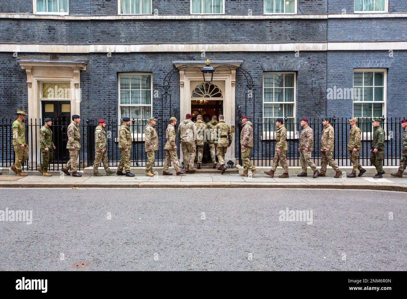 London, UK. 24th Feb, 2023. Troops participating in Operation Interflex ...