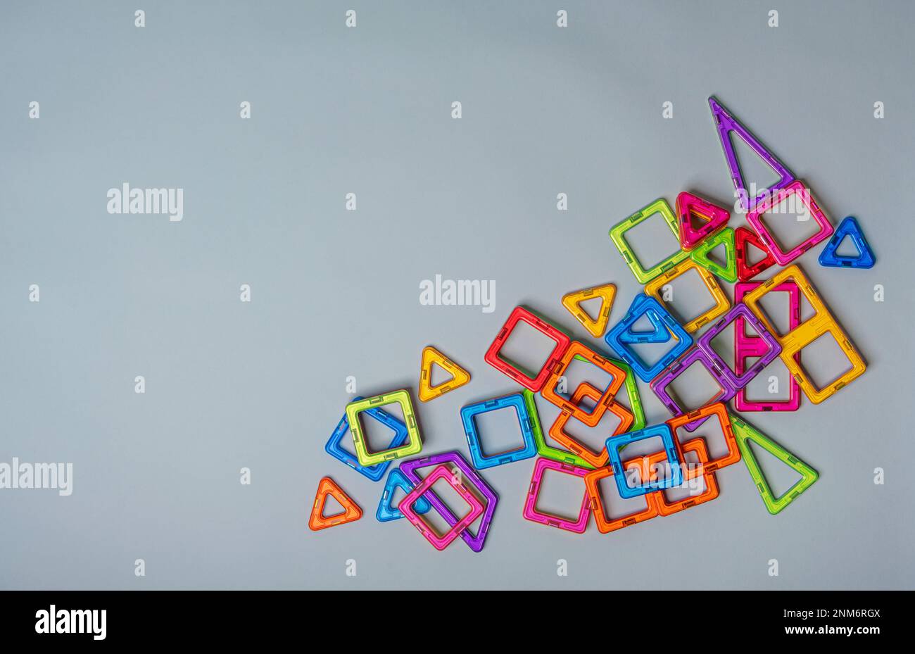 Parts of the magnetic constructor Stock Photo - Alamy