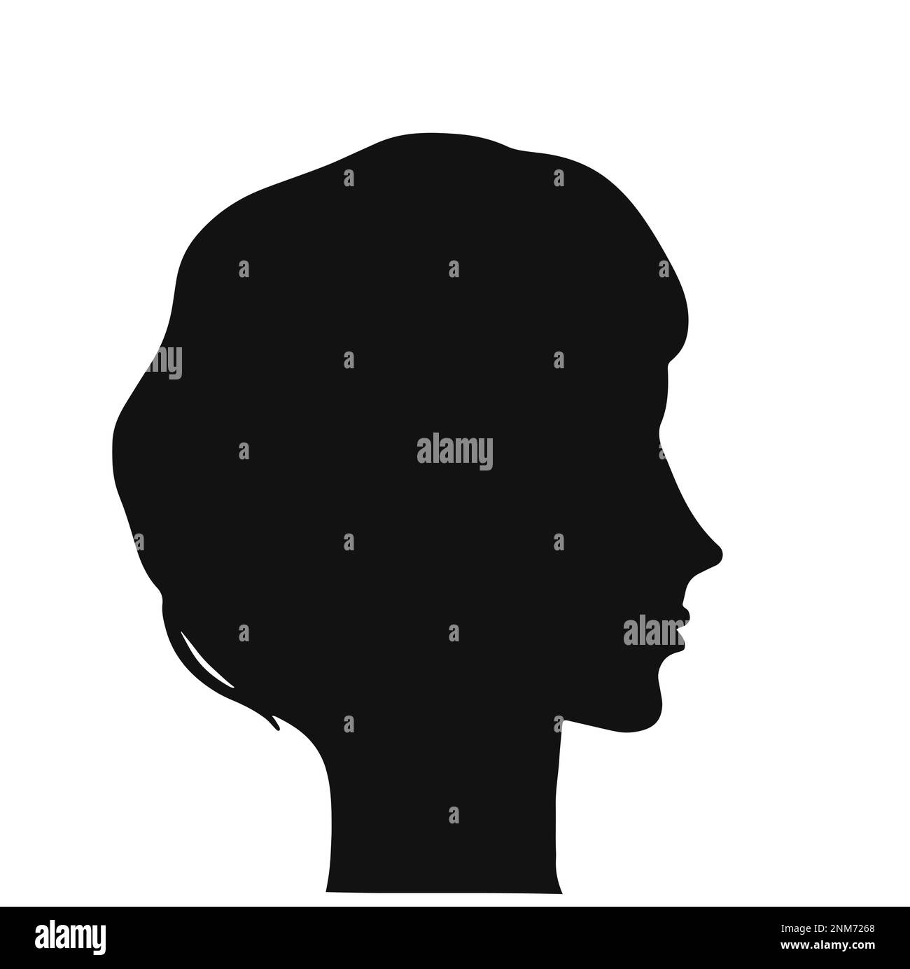 Woman profile portrait silhouette hi-res stock photography and images ...