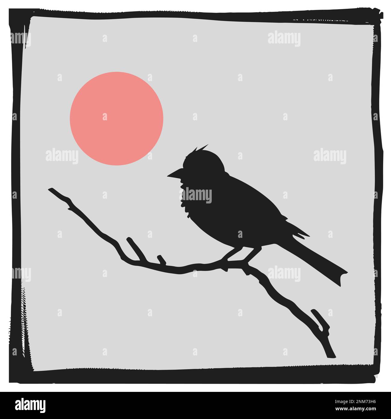 Sumi e bird Cut Out Stock Images & Pictures - Alamy