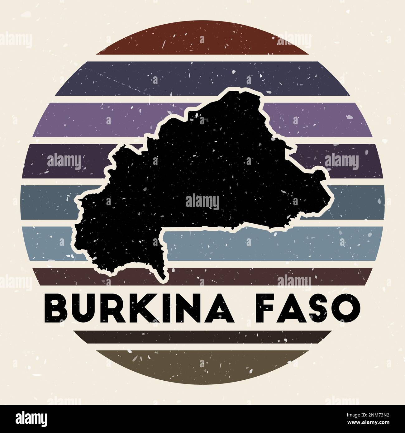Burkina Faso logo. Sign with the map of the country and colored stripes ...