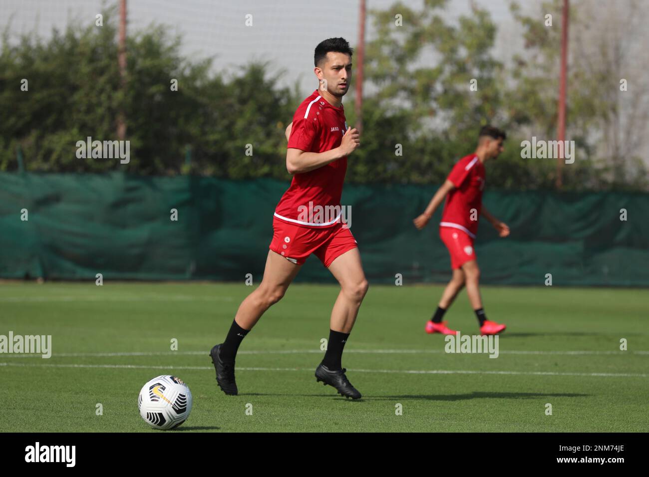 Adam Najem of Afghanistan in action during a training camp in Dubai ...