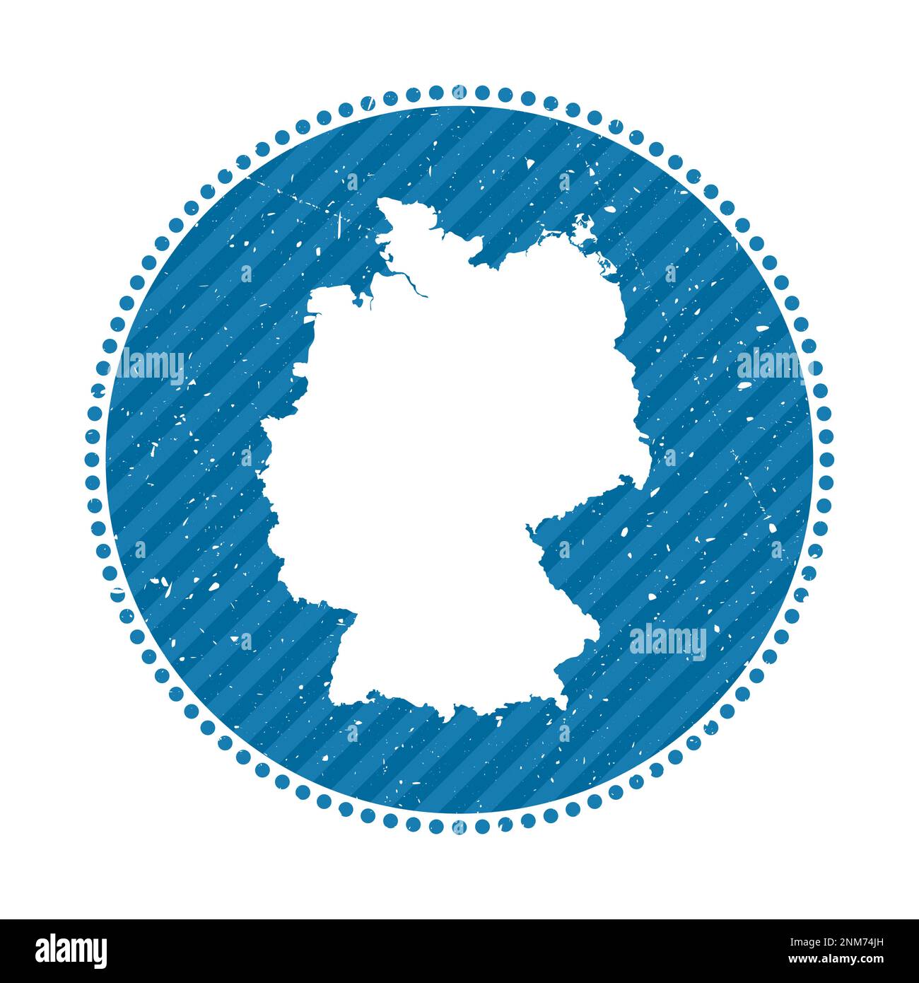 Germany striped retro travel sticker. Badge with map of country, vector ...