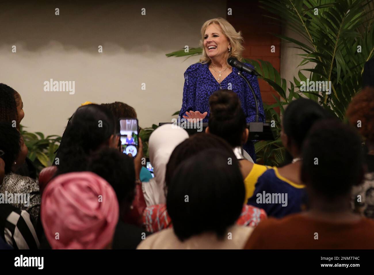 First Lady of the United States Jill Biden speaks as she meets Kenyan ...