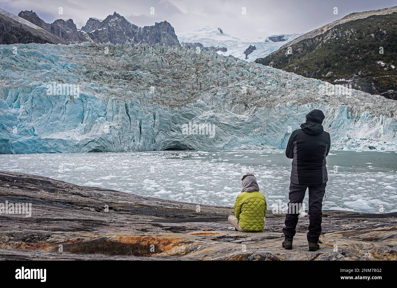 Tourists, in Pía Glacier, Beagle Channel (northwest branch), PN Alberto ...