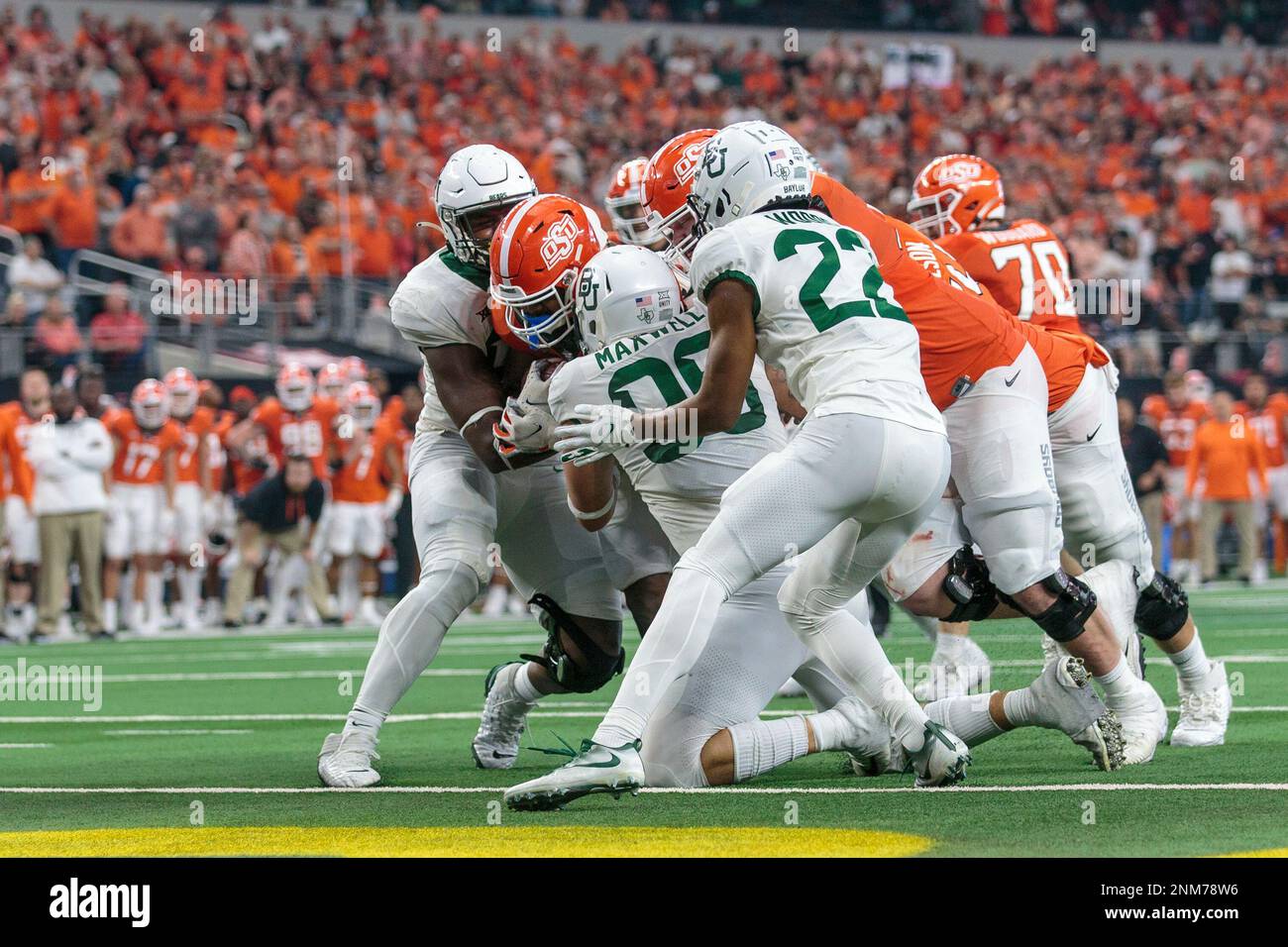 ARLINGTON, TX - DECEMBER 04: Baylor Bears defense stops a goal line ...