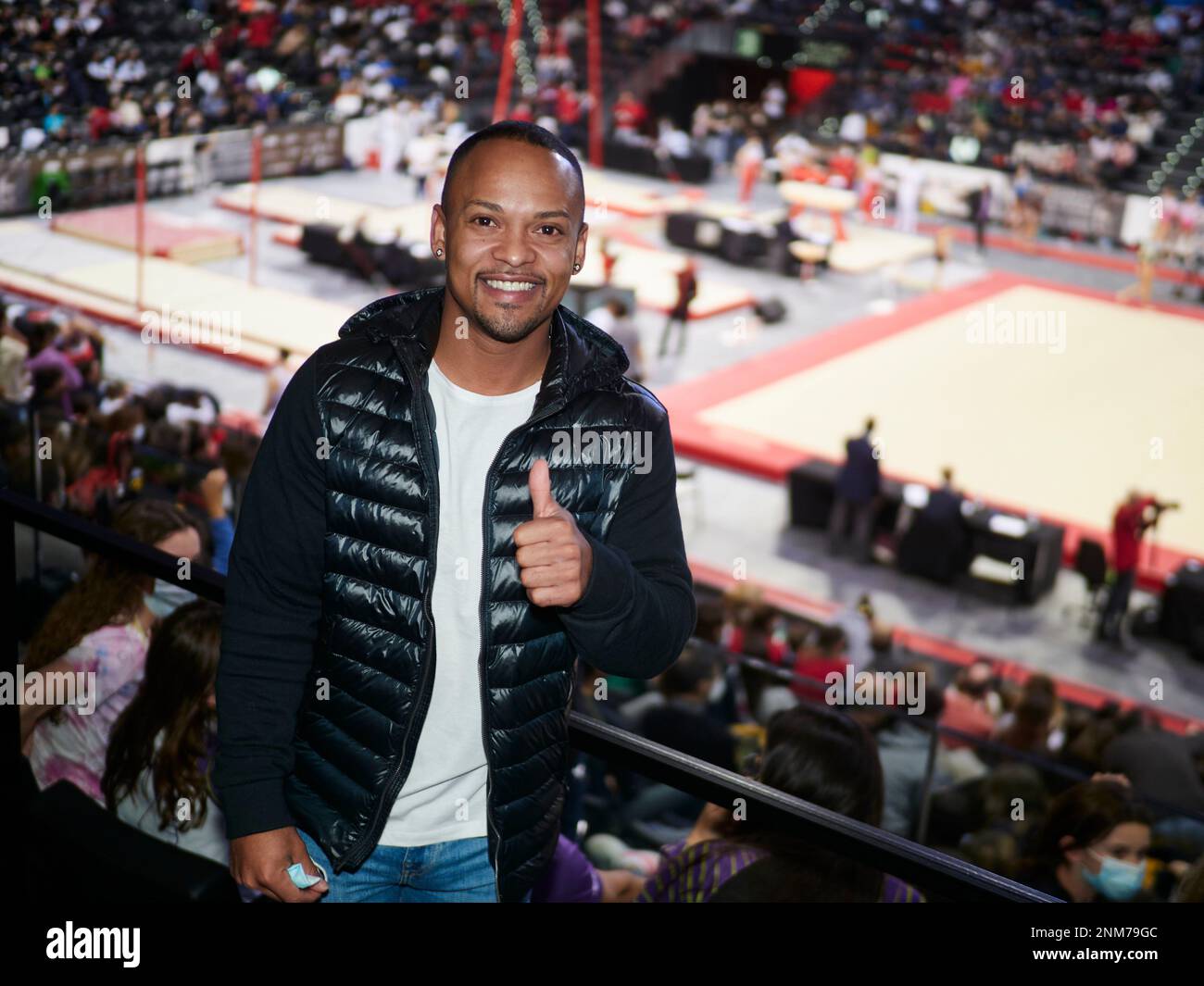 Gymnast Ray Zapata, on December 4, 2021, in Pamplona, Navarra (Spain ...