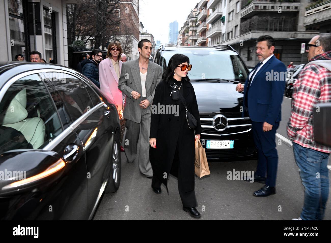 Milan, Italy. 24th Feb, 2023. Milan, Milan Fashion Week. Arrivals ...