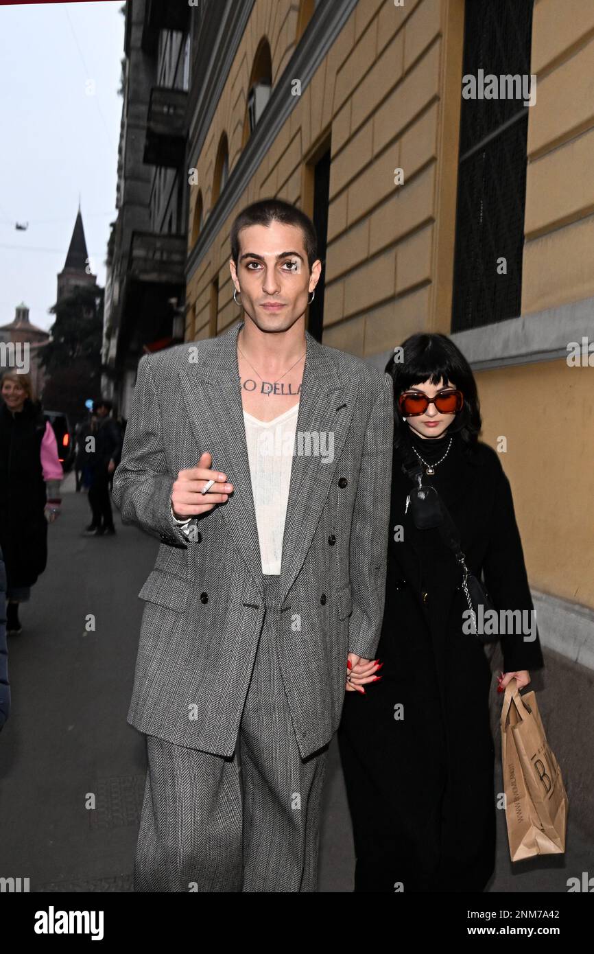 Milan, Italy. 24th Feb, 2023. Milan, Milan Fashion Week. Arrivals ...