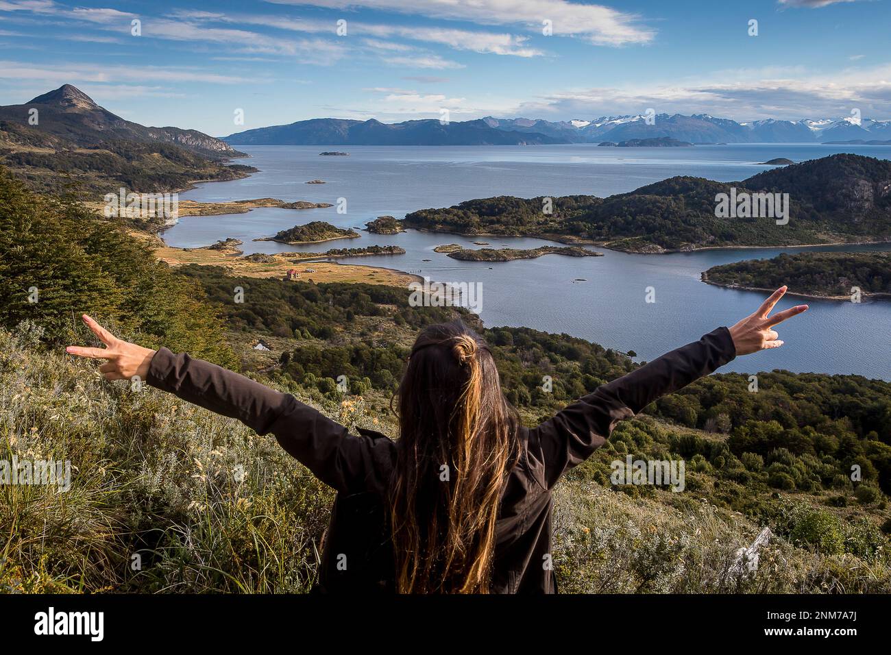 Wulaia bay and woman hi-res stock photography and images - Alamy