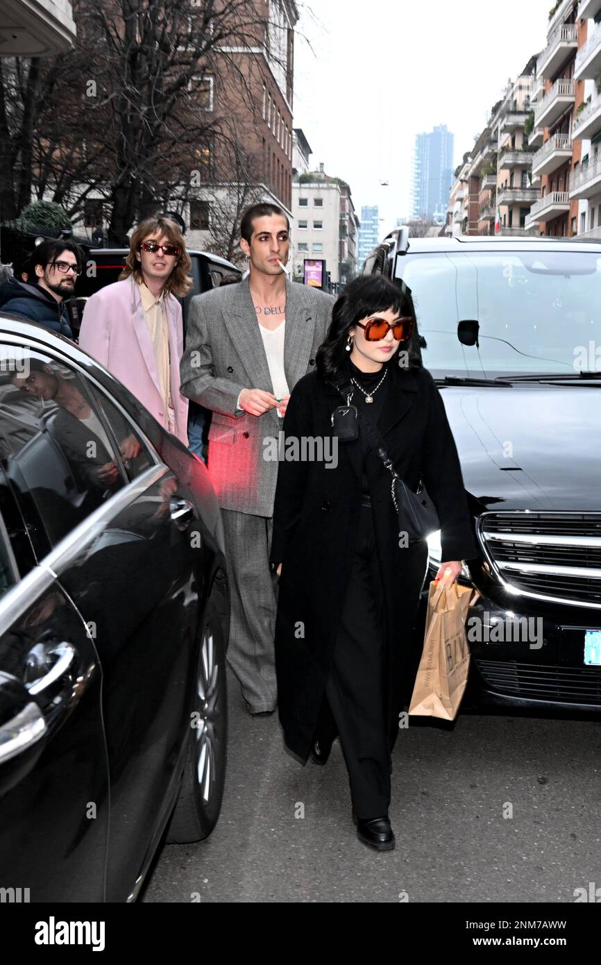 Milan, Italy. 24th Feb, 2023. Milan, Milan Fashion Week. Arrivals ...
