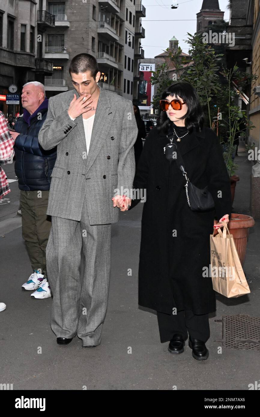 Milan, Italy. 24th Feb, 2023. Milan, Milan Fashion Week. Arrivals ...