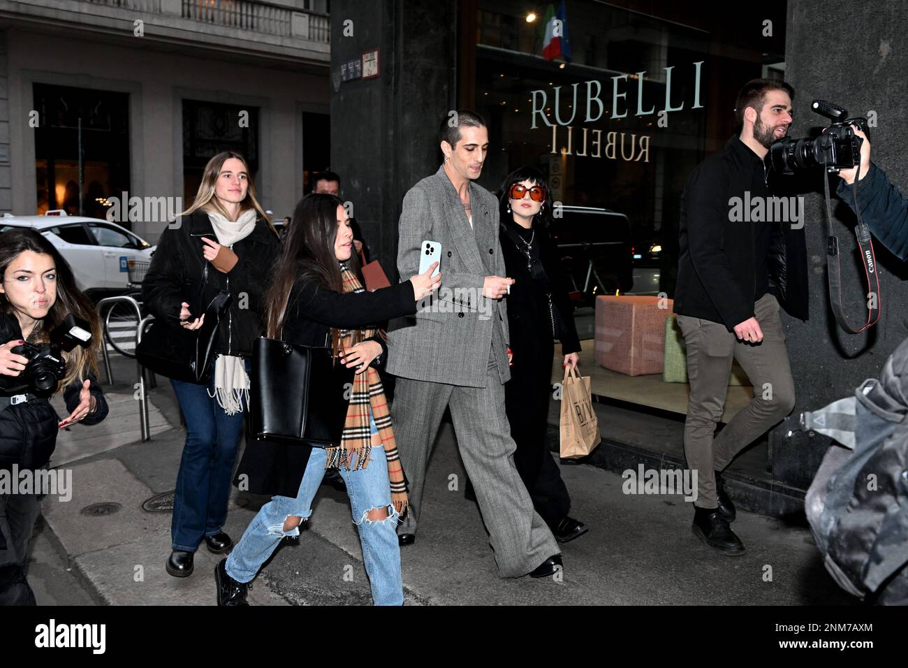 Milan, Italy. 24th Feb, 2023. Milan, Milan Fashion Week. Arrivals ...