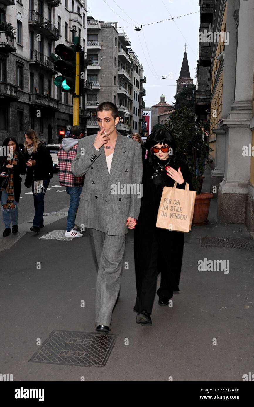 Milan, Italy. 24th Feb, 2023. Milan, Milan Fashion Week. Arrivals ...