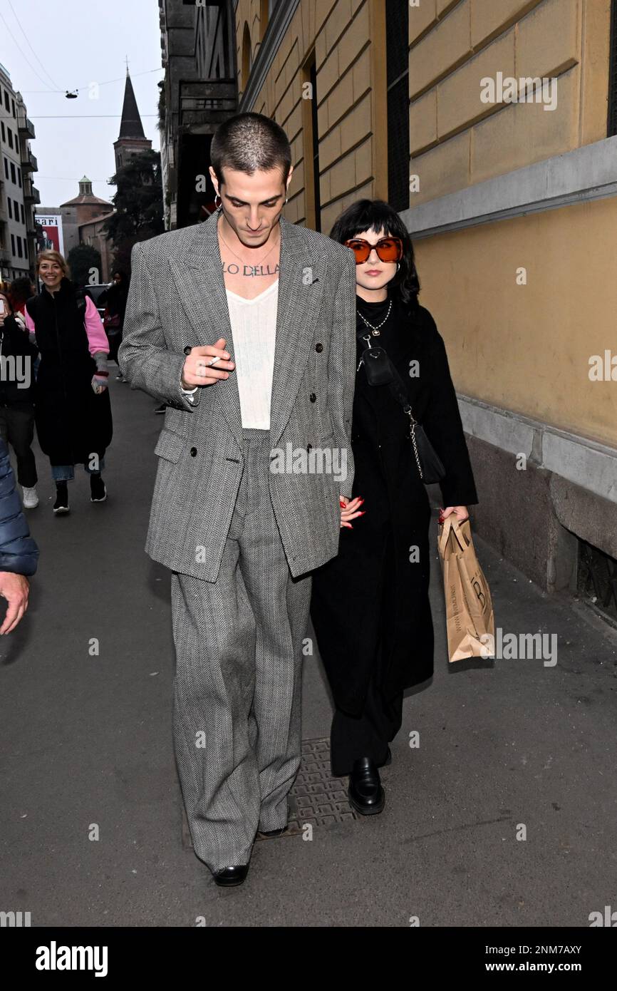 Milan, Italy. 24th Feb, 2023. Milan, Milan Fashion Week. Arrivals ...