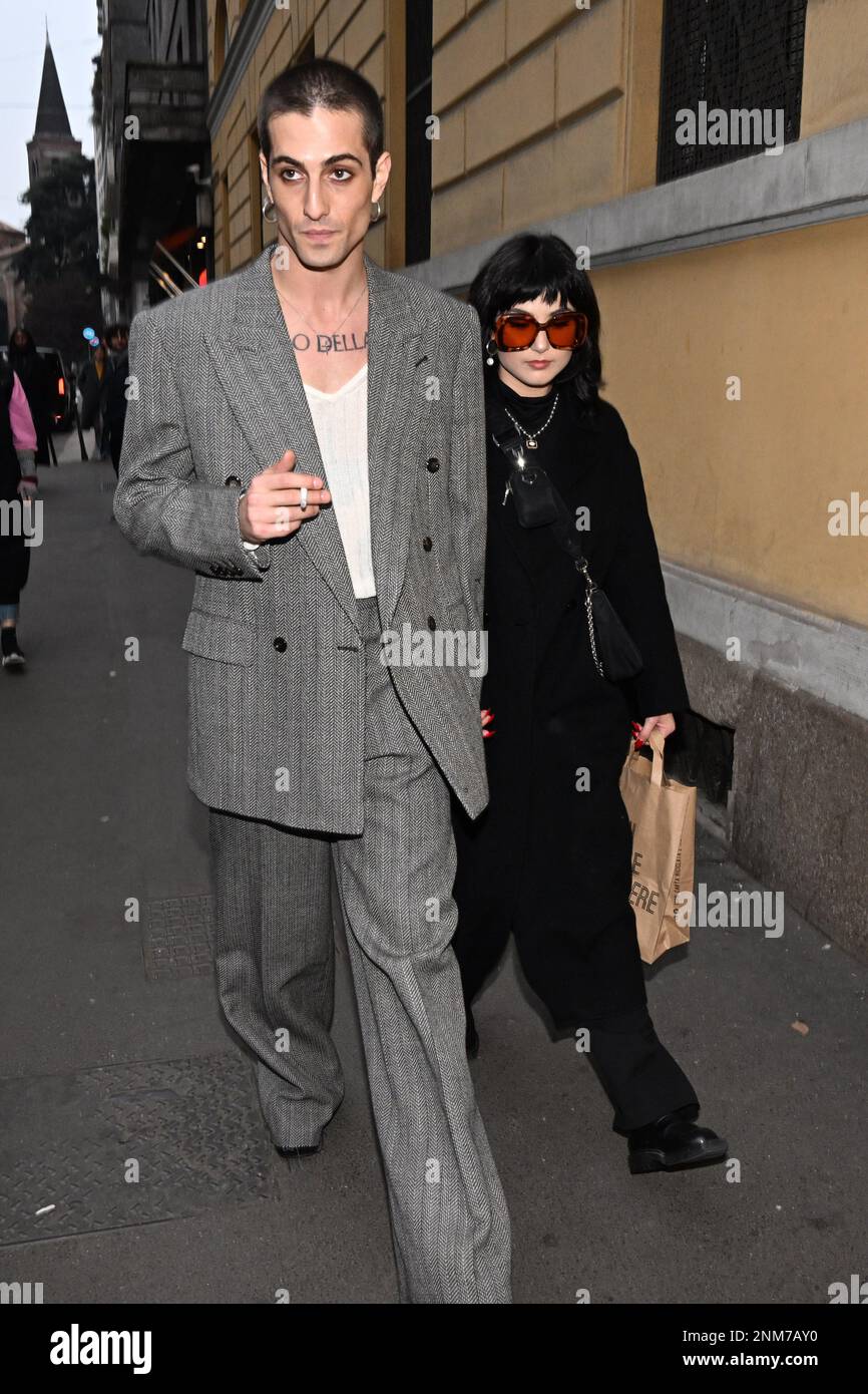 Milan, Italy. 24th Feb, 2023. Milan, Milan Fashion Week. Arrivals ...