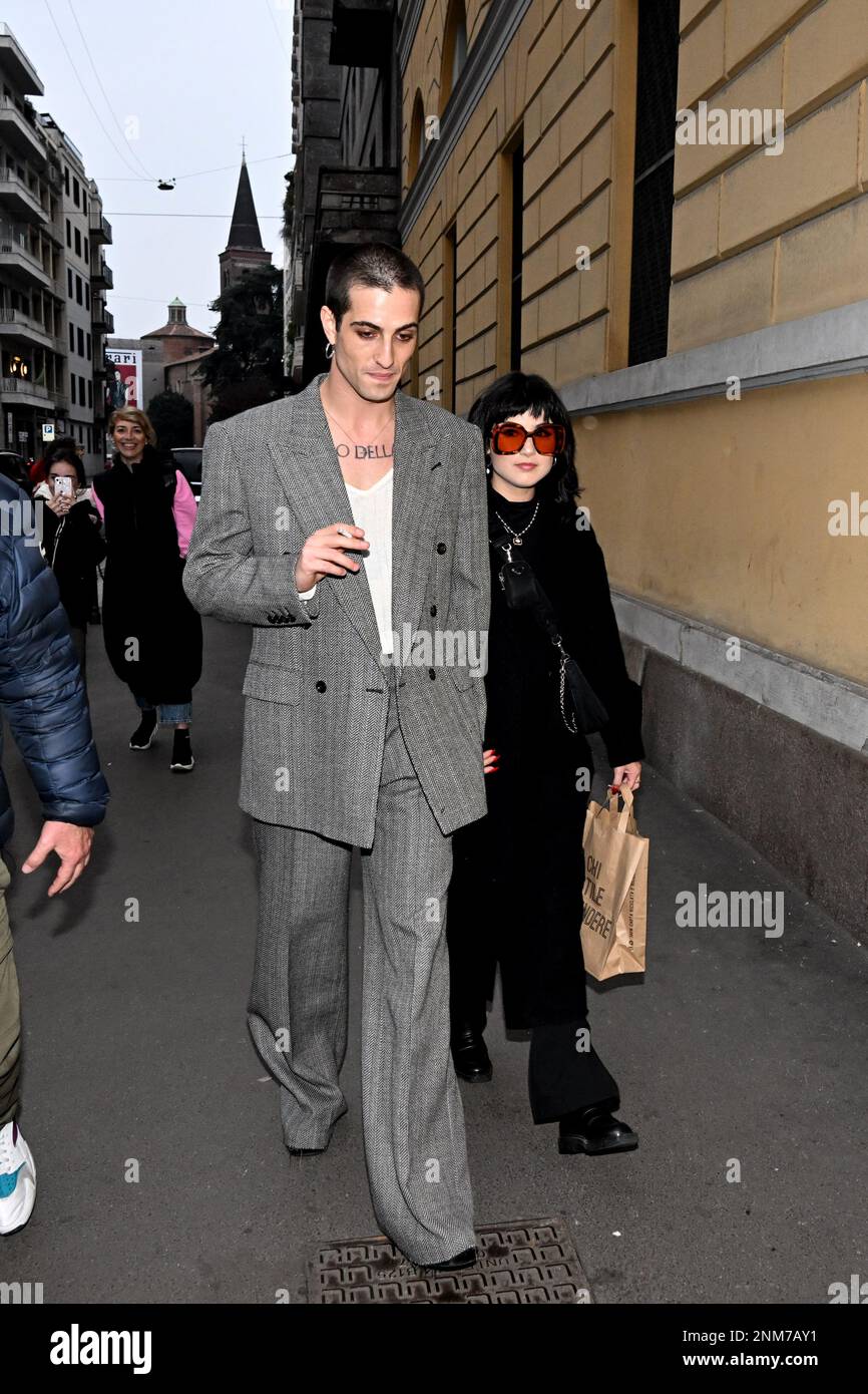 Milan, Italy. 24th Feb, 2023. Milan, Milan Fashion Week. Arrivals ...