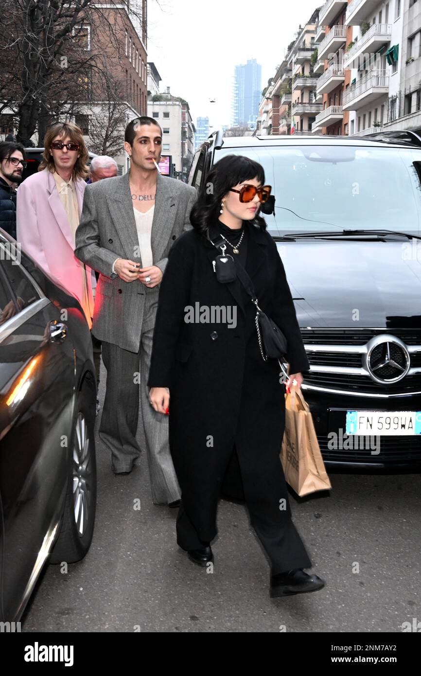 Milan, Italy. 24th Feb, 2023. Milan, Milan Fashion Week. Arrivals ...