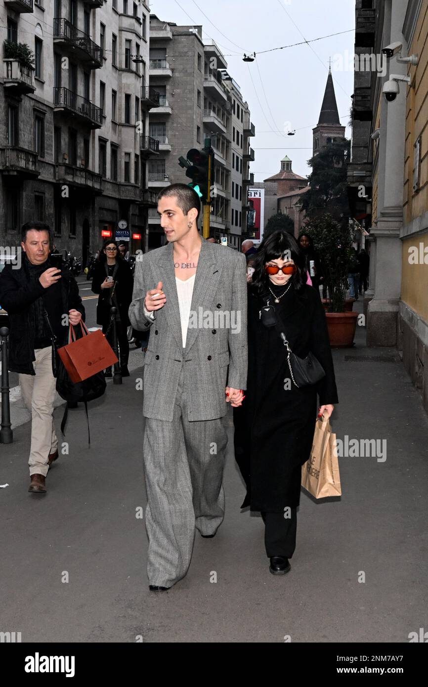 Milan, Italy. 24th Feb, 2023. Milan, Milan Fashion Week. Arrivals ...