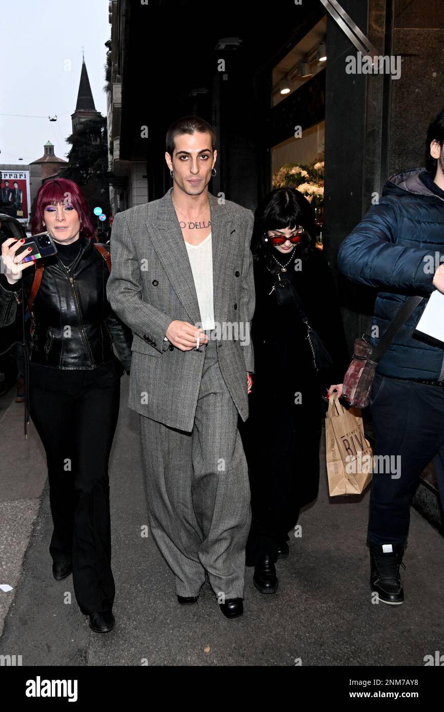 Milan, Italy. 24th Feb, 2023. Milan, Milan Fashion Week. Arrivals ...