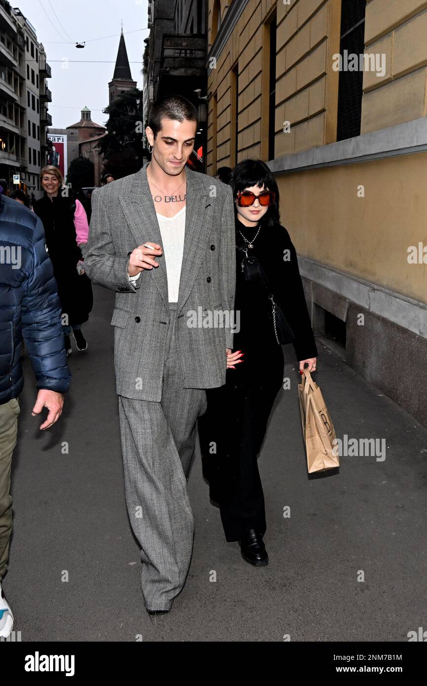 Milan, Italy. 24th Feb, 2023. Milan, Milan Fashion Week. Arrivals ...