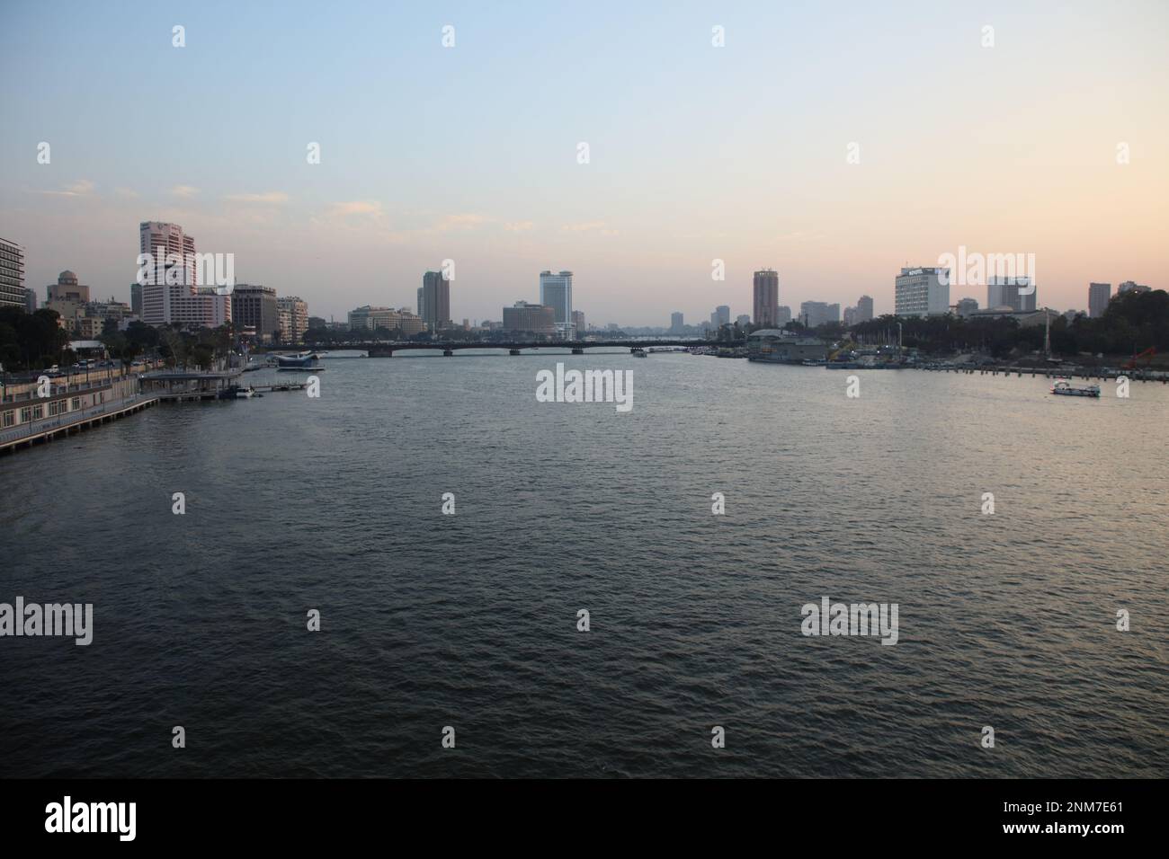 cairo from 6th of october bridge at sunset Stock Photo - Alamy
