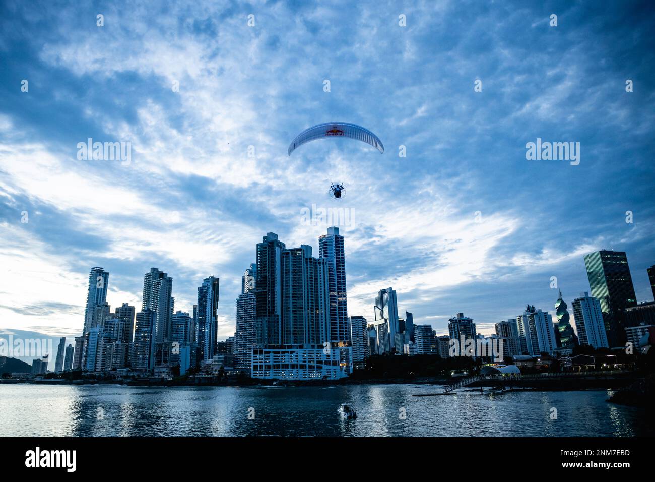 Brazilian acro-paraglider Rafael Goberna defied gravity as he soared ...