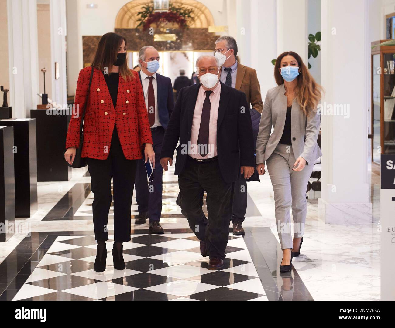 (L-R) The director of the Ser in Cantabria, Mónica Revilla; the general ...