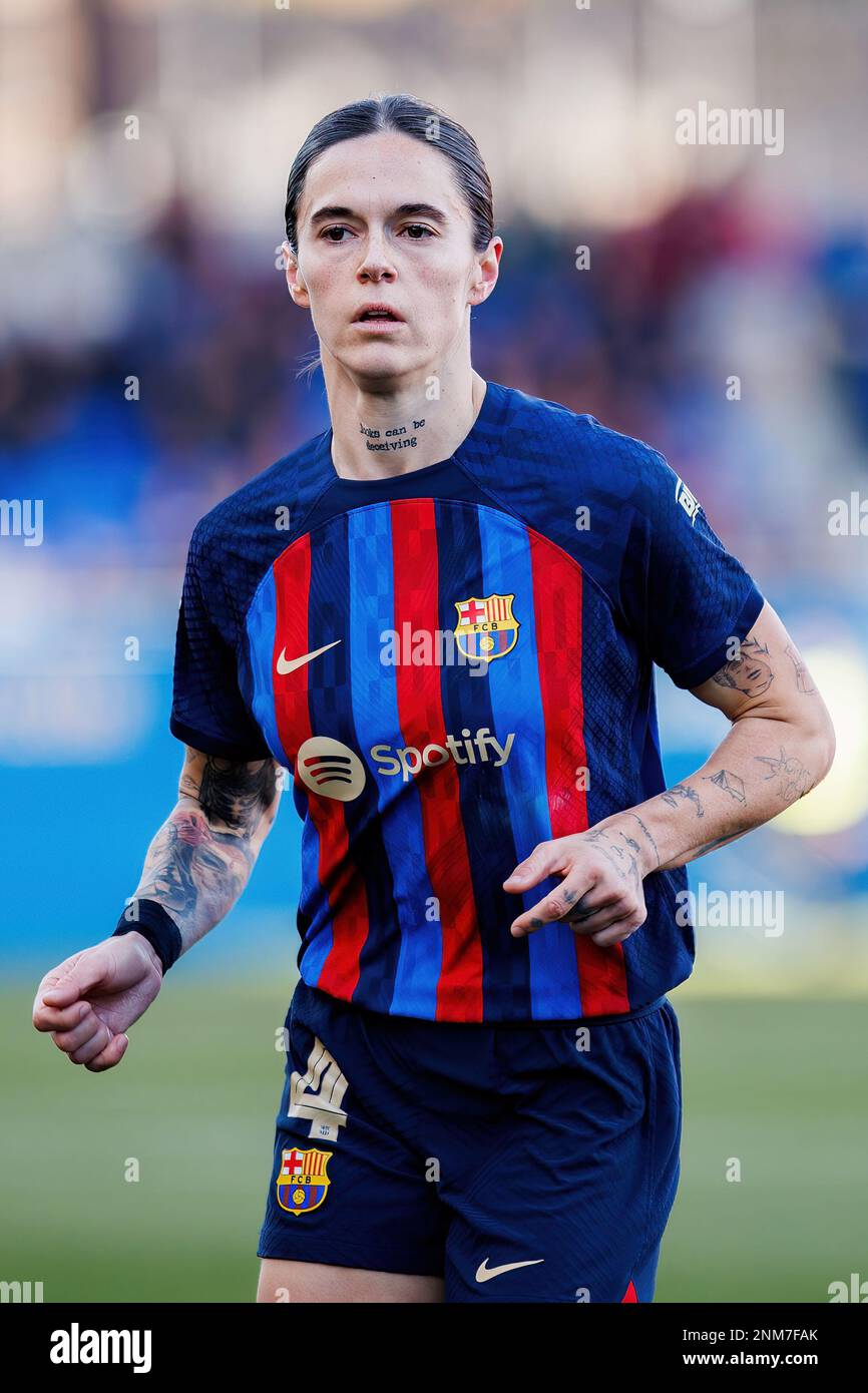 BARCELONA - FEB 6: Mapi Leon in action during the Primera Division ...