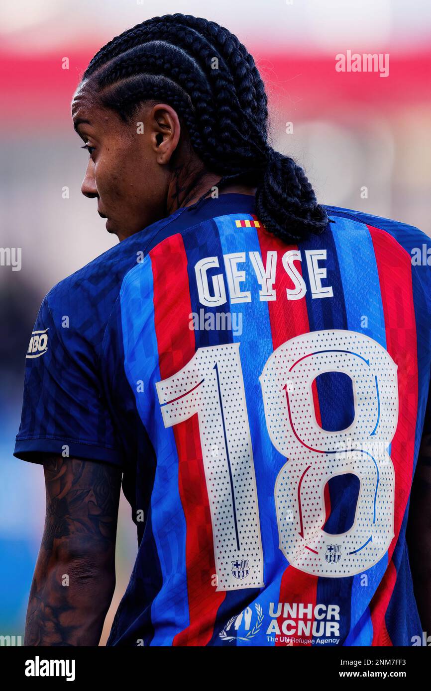 BARCELONA - FEB 6: Geyse in action during the Primera Division Femenina ...