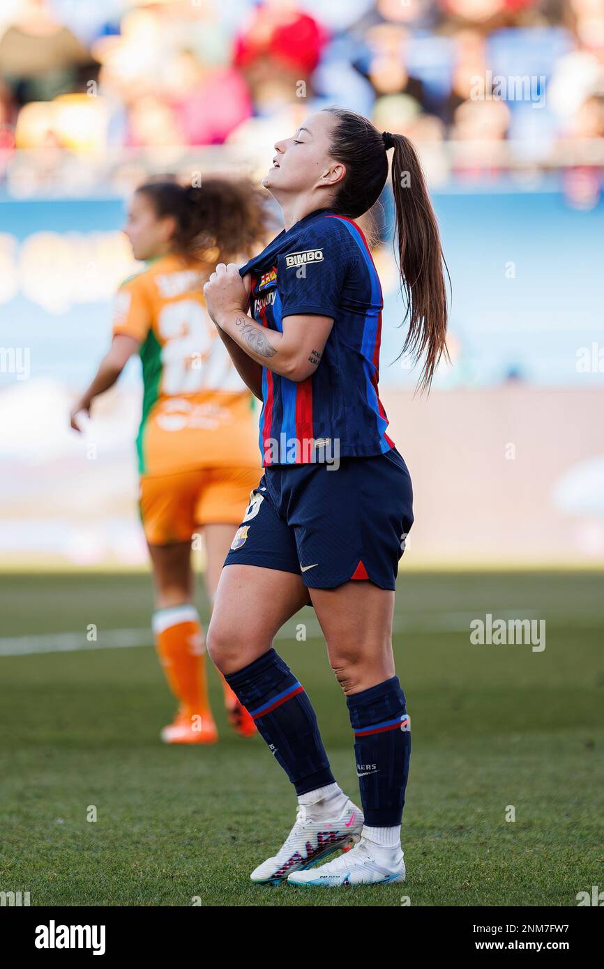 BARCELONA - FEB 6: Claudia Pina in action during the Primera Division ...