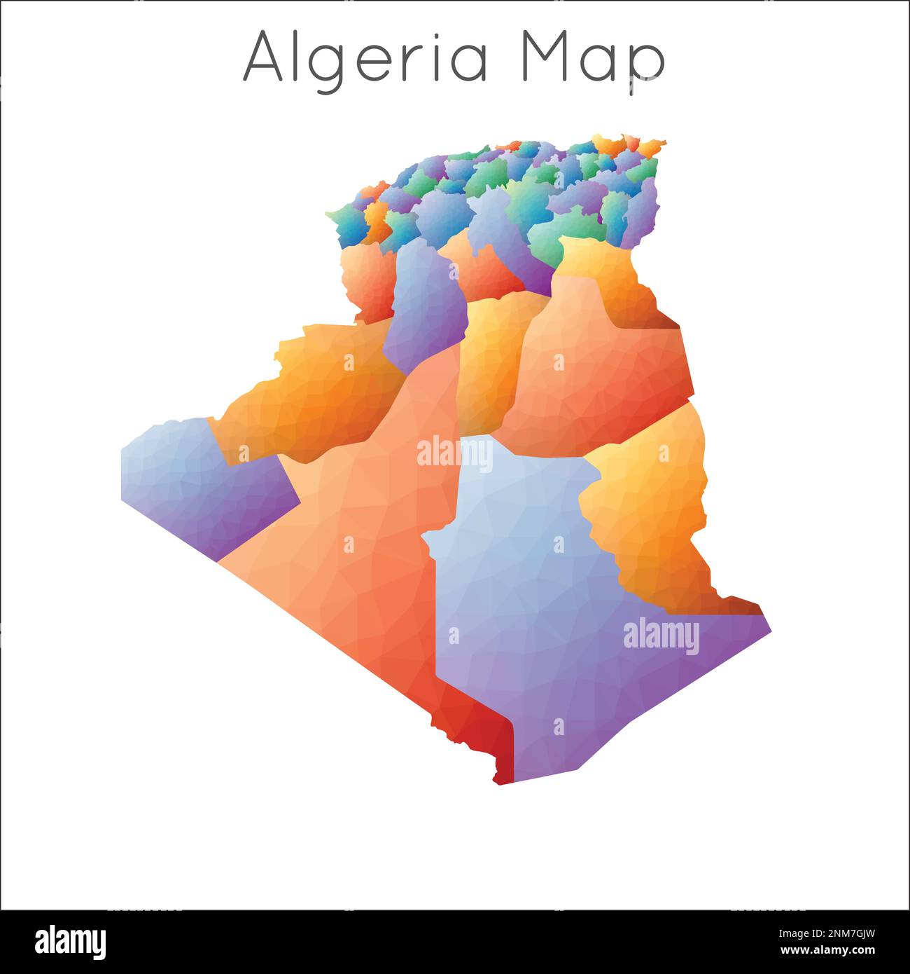 Low Poly map of Algeria. Algeria geometric polygonal, mosaic style map ... Low Poly map of Algeria. Algeria geometric polygonal, mosaic style map ...