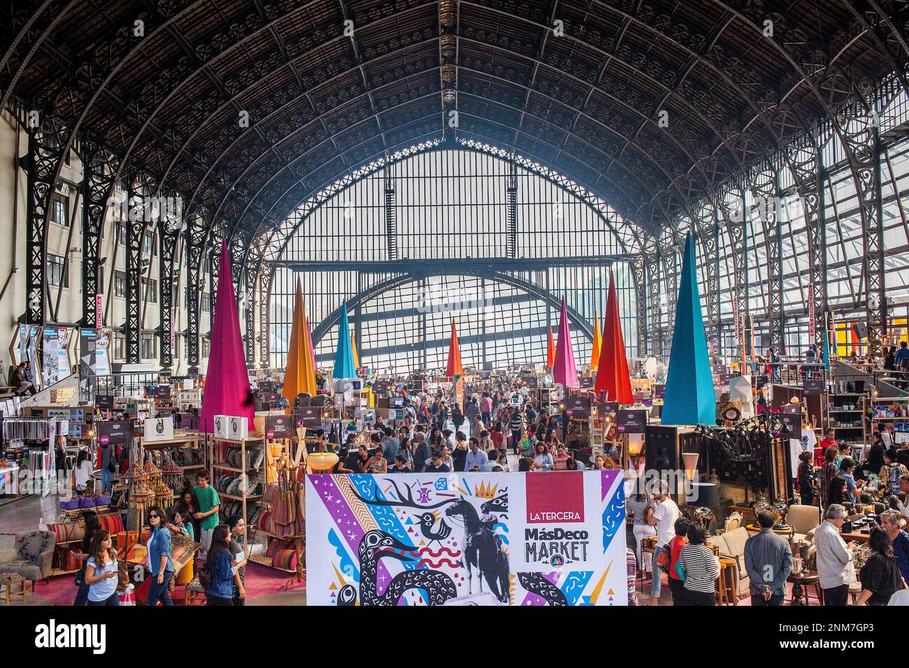 Cultural Center Mapocho Estación, interior, Santiago. Chile Stock Photo ...