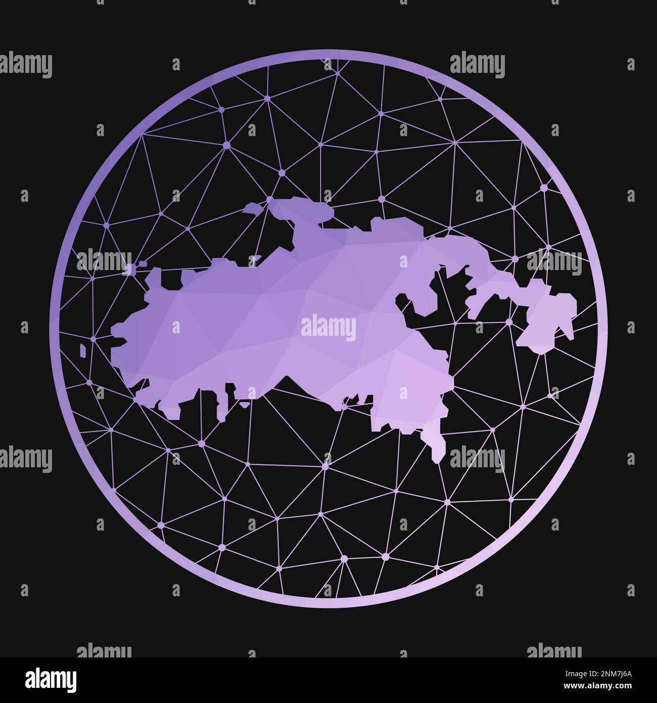 Saint John icon. Vector polygonal map of the island. Saint John icon in ...