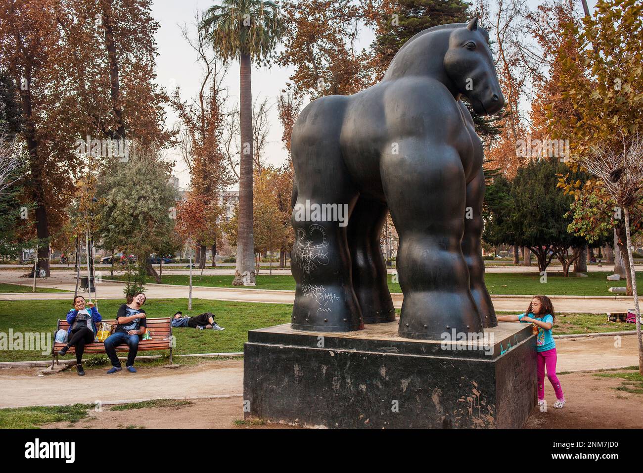 Sculpture by Fernando Botero, in Forestal Park, in front of Museo ...