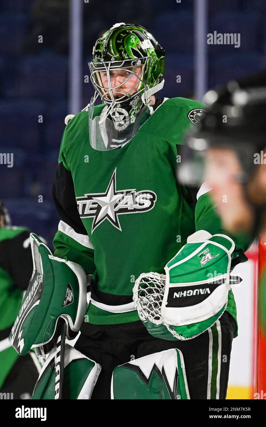 LAVAL, QC - DECEMBER 01: Look on Texas Stars goalie Adam Scheel (31 ...