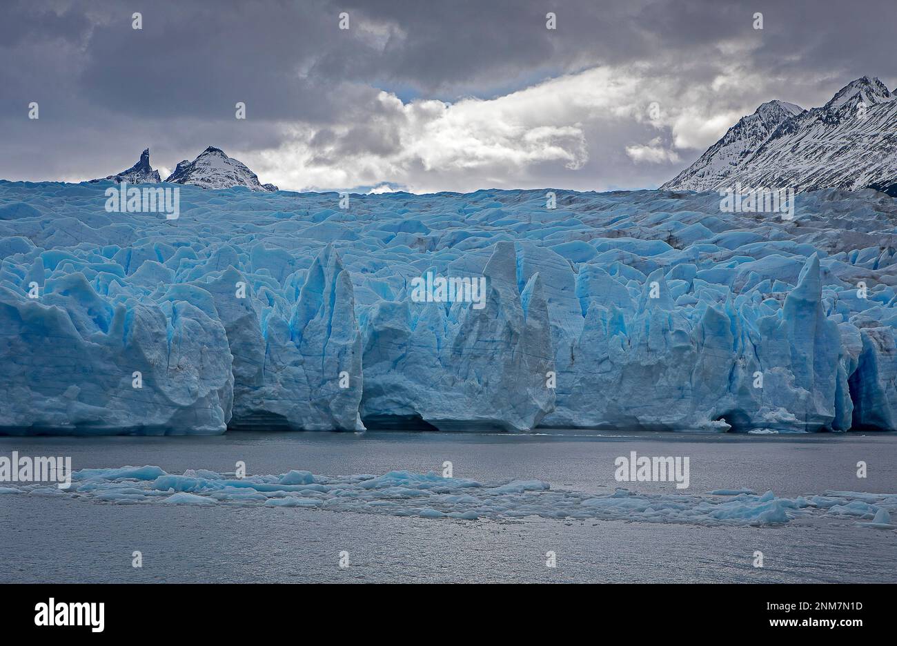 Grey Glacier, in Grey Lake, Torres del Paine national park, Patagonia ...