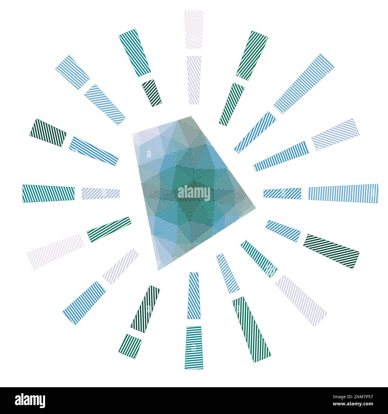 Rhode Island sunburst. Low poly striped rays and map of the US state ...