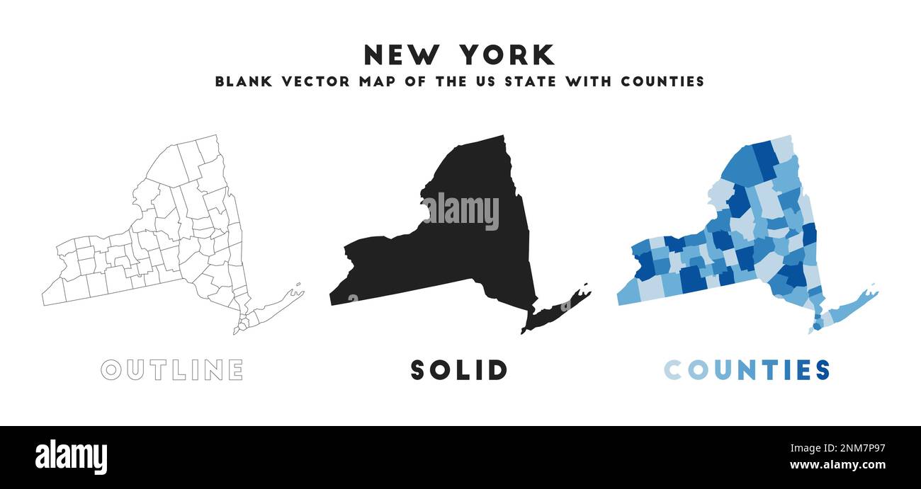 New York map. Borders of New York for your infographic. Vector US state ...