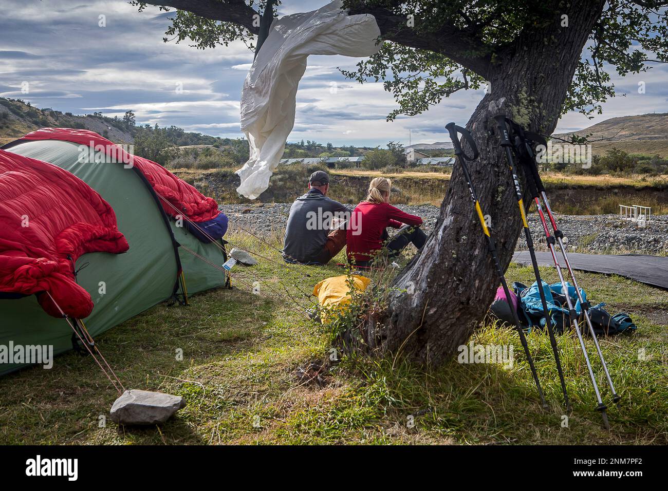 Camping area Las Torres,Torres del Paine national park, Patagonia ...