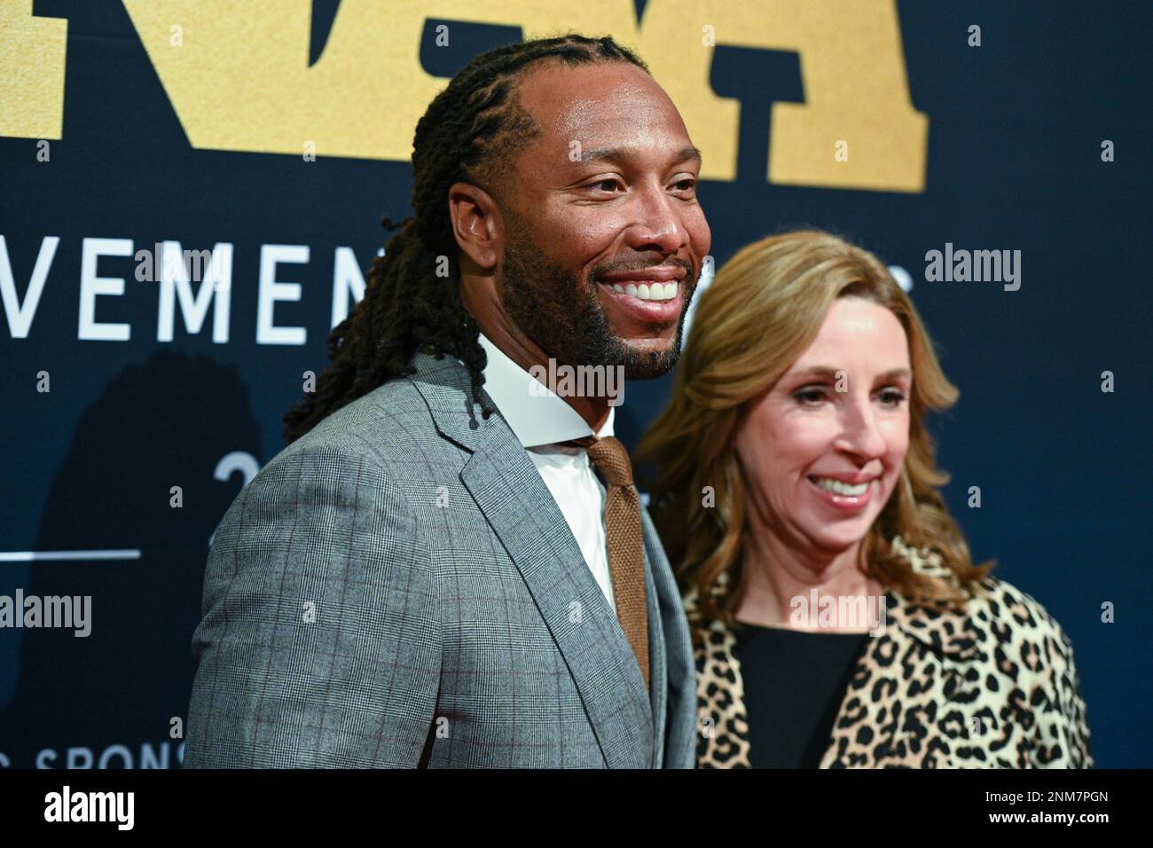 Photo by: NDZ/STAR MAX/IPx 2021 11/30/21 Larry Fitzgerald Jr.and Lauren ...