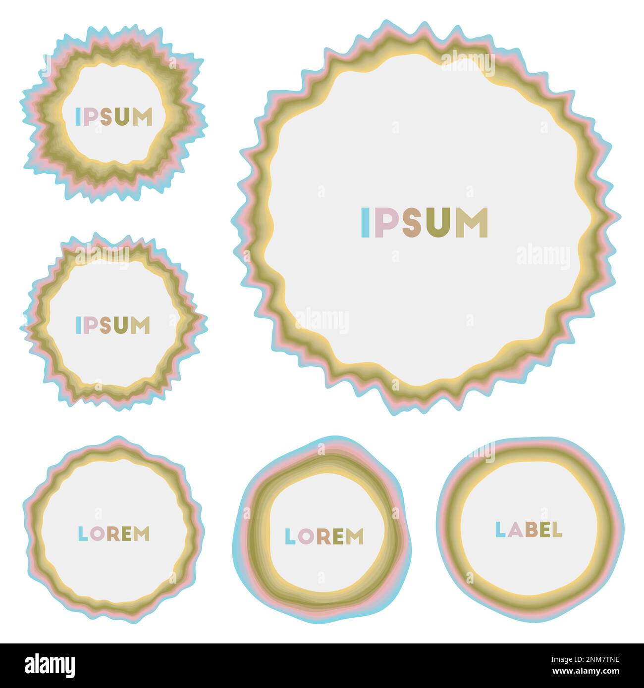 Colorful round banner. Attractive circular backgrounds. Modern vector ...