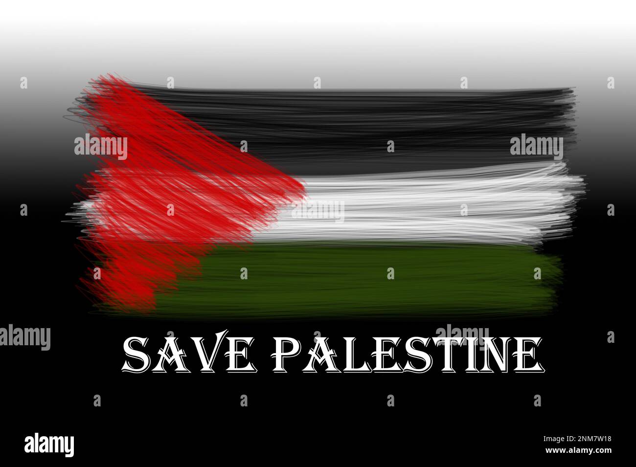 Save Palestine brush vector illustration Stock Photo - Alamy