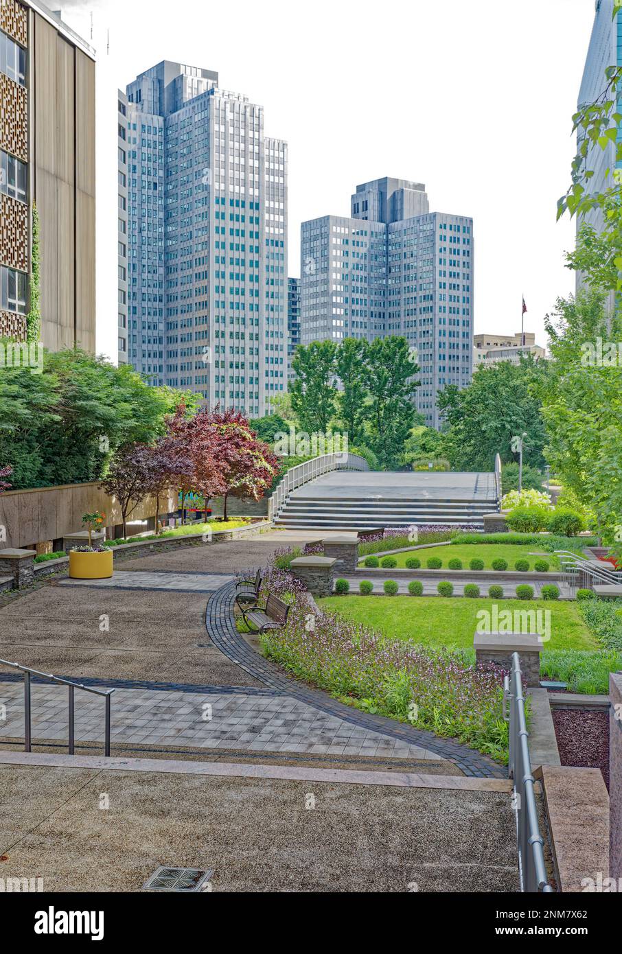 Pittsburgh Downtown: Three and Two Gateway Center, viewed from Gateway ...