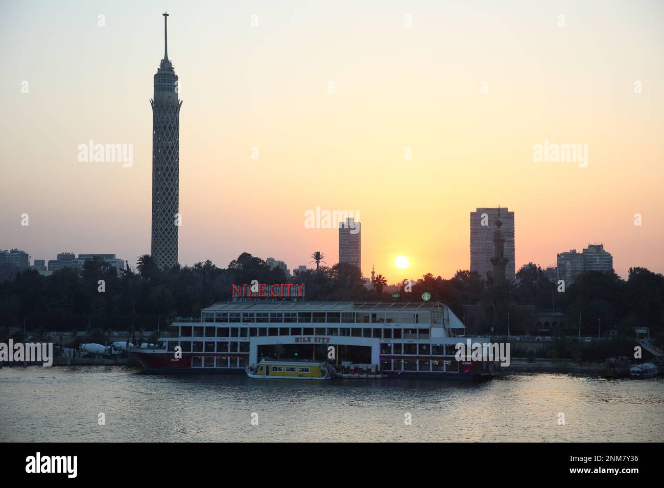 Cairo from 6th of october bridge at sunset Stock Photo - Alamy