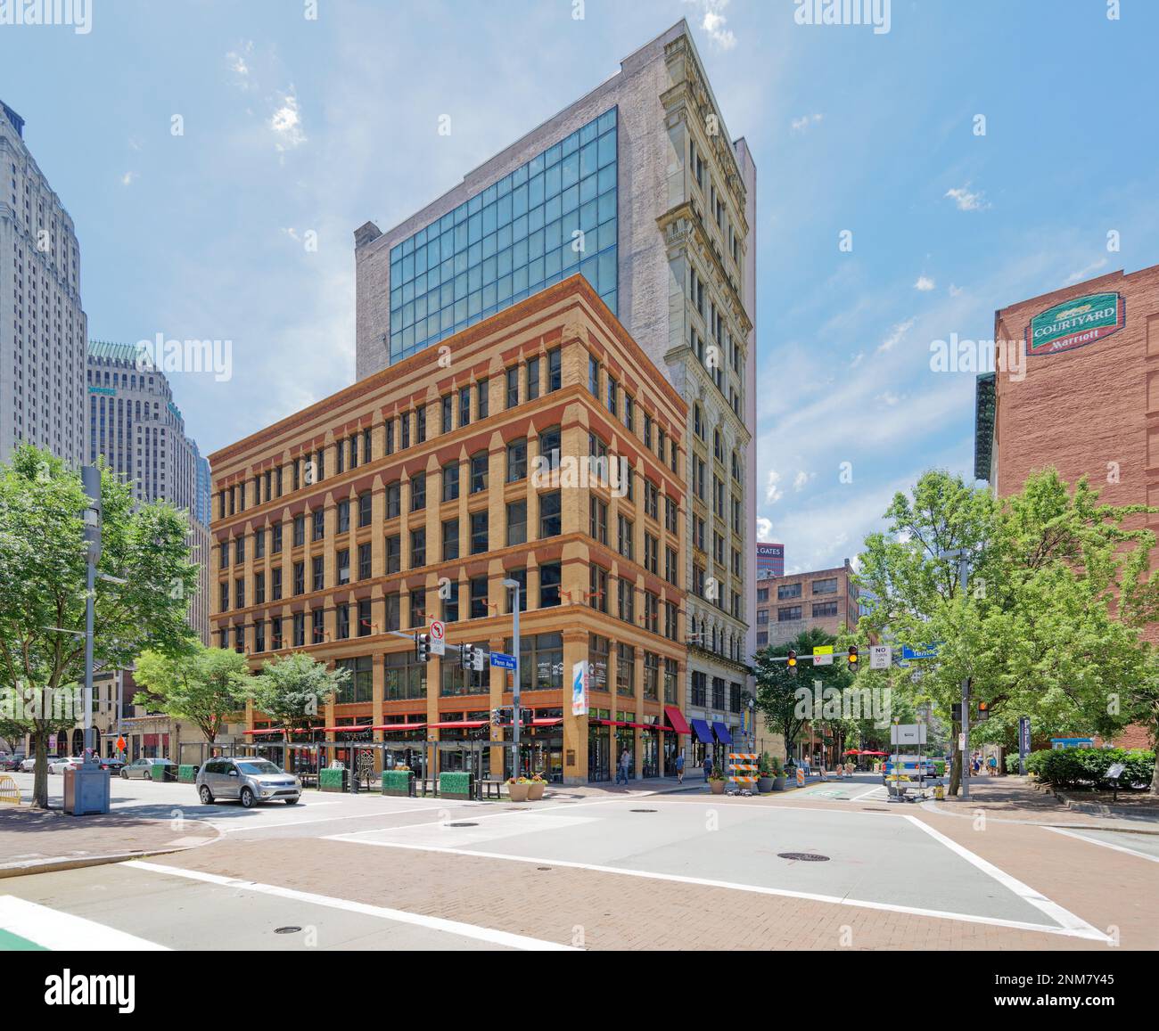 Pittsburgh Downtown: Orange brick and terra cotta Pickering Building is ...