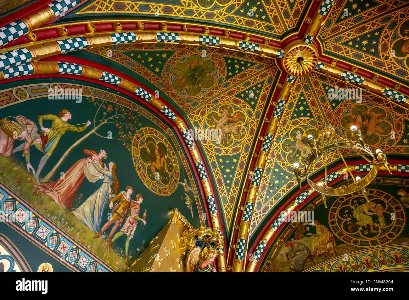 Cardiff Castle, The winter smoking room, Cardiff, Wales Stock Photo - Alamy