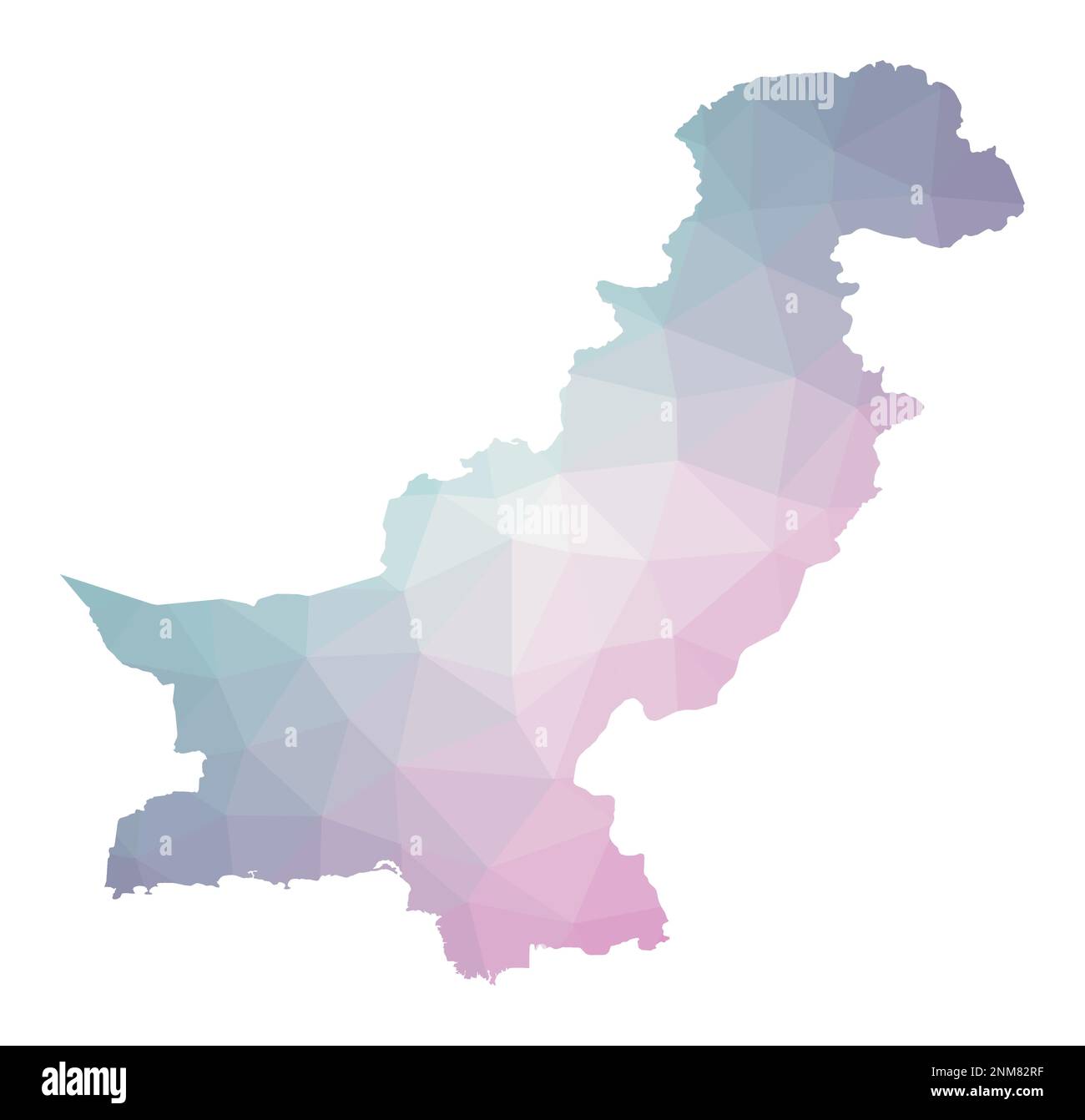 Pakistan polygonal map hi-res stock photography and images - Alamy