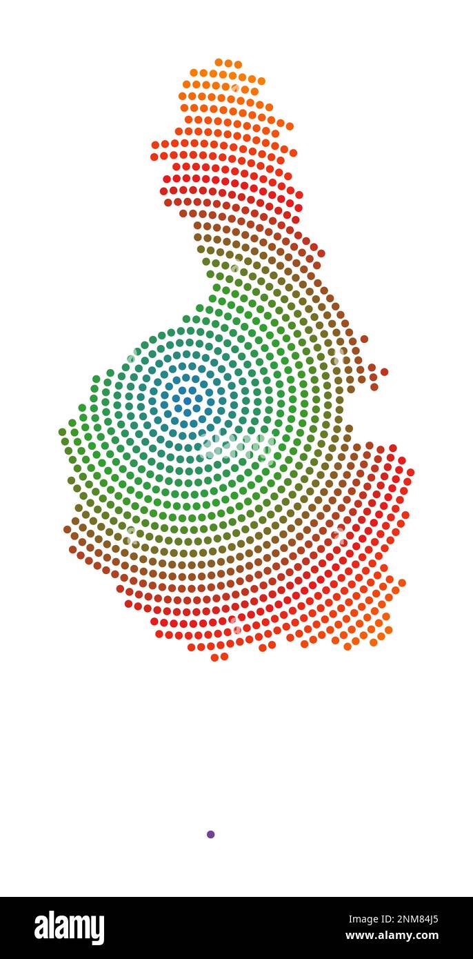 Tioman Island dotted map. Digital style shape of Tioman Island. Tech icon with gradiented dots ...